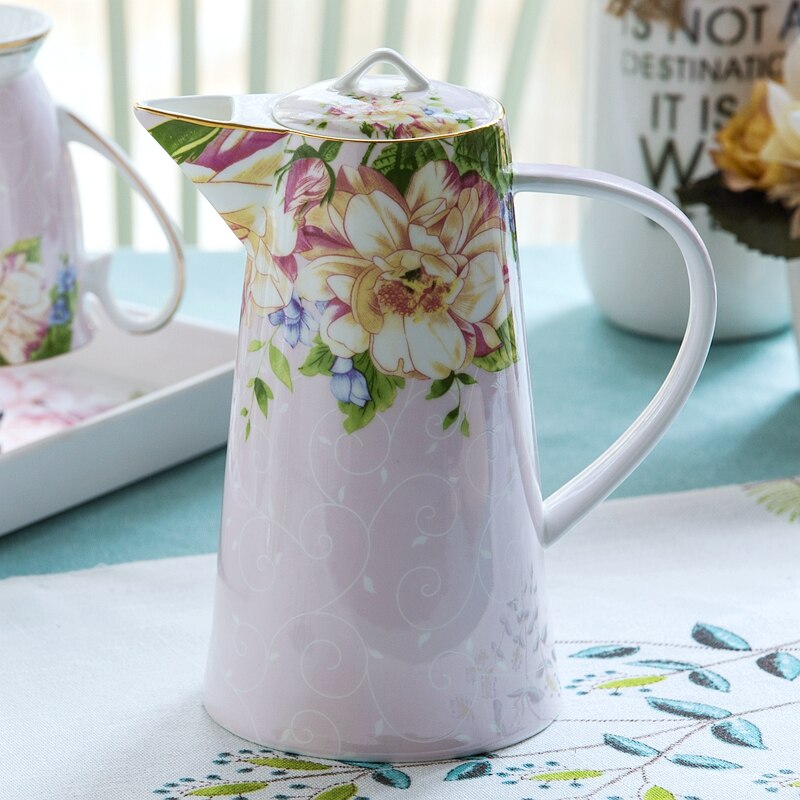 1200ML, real bone china tea pot, porcelain floral ... – Vicedeal