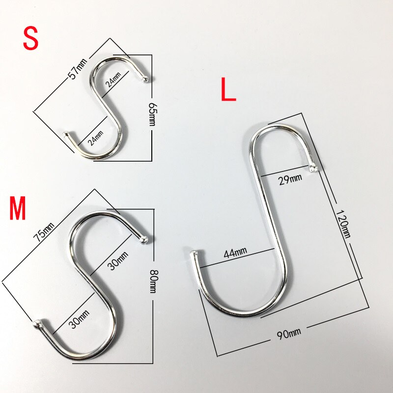6pc store mellemstore metal s formede kroge badevæ... – Grandado