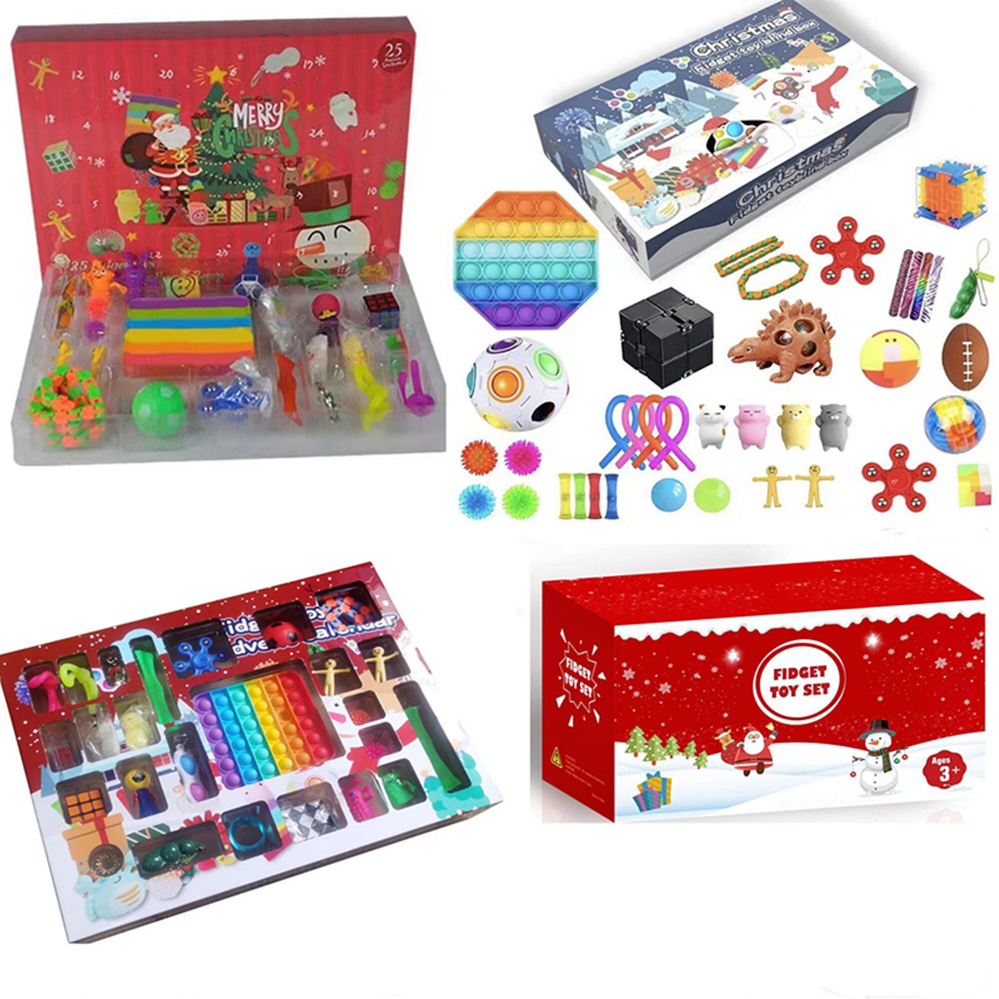 Fidget Toys 24 Days Christmas Advent Calendar Pop ... – Grandado