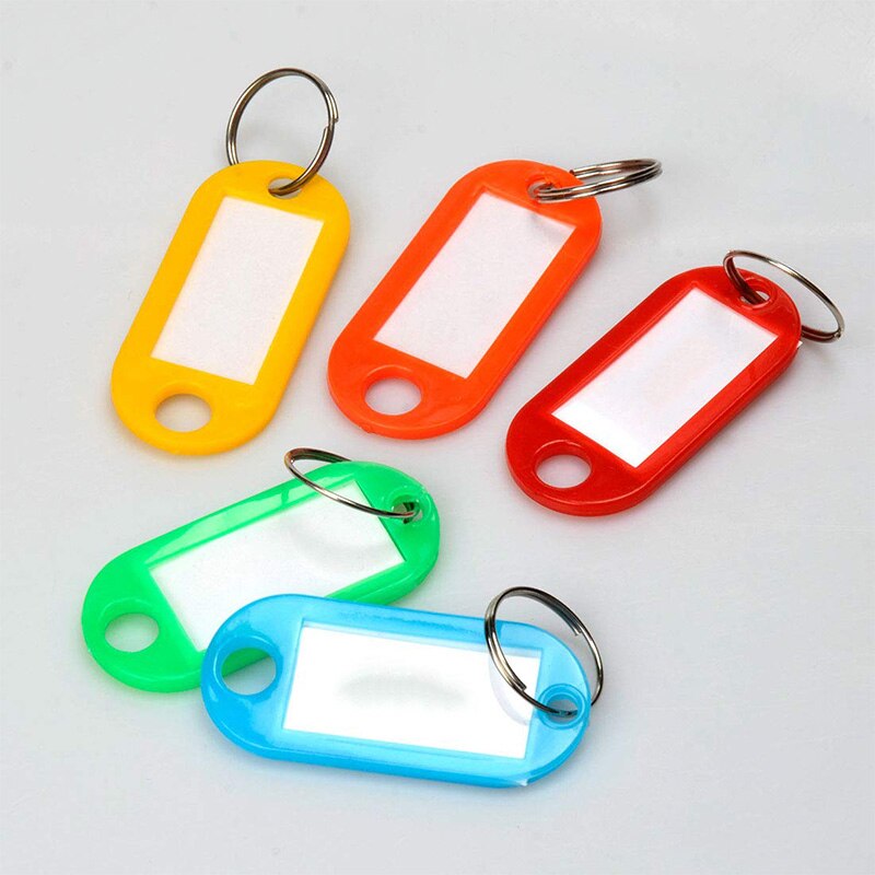 AAY-Plastic Key Tags with Split Ring Label Window,... – Grandado