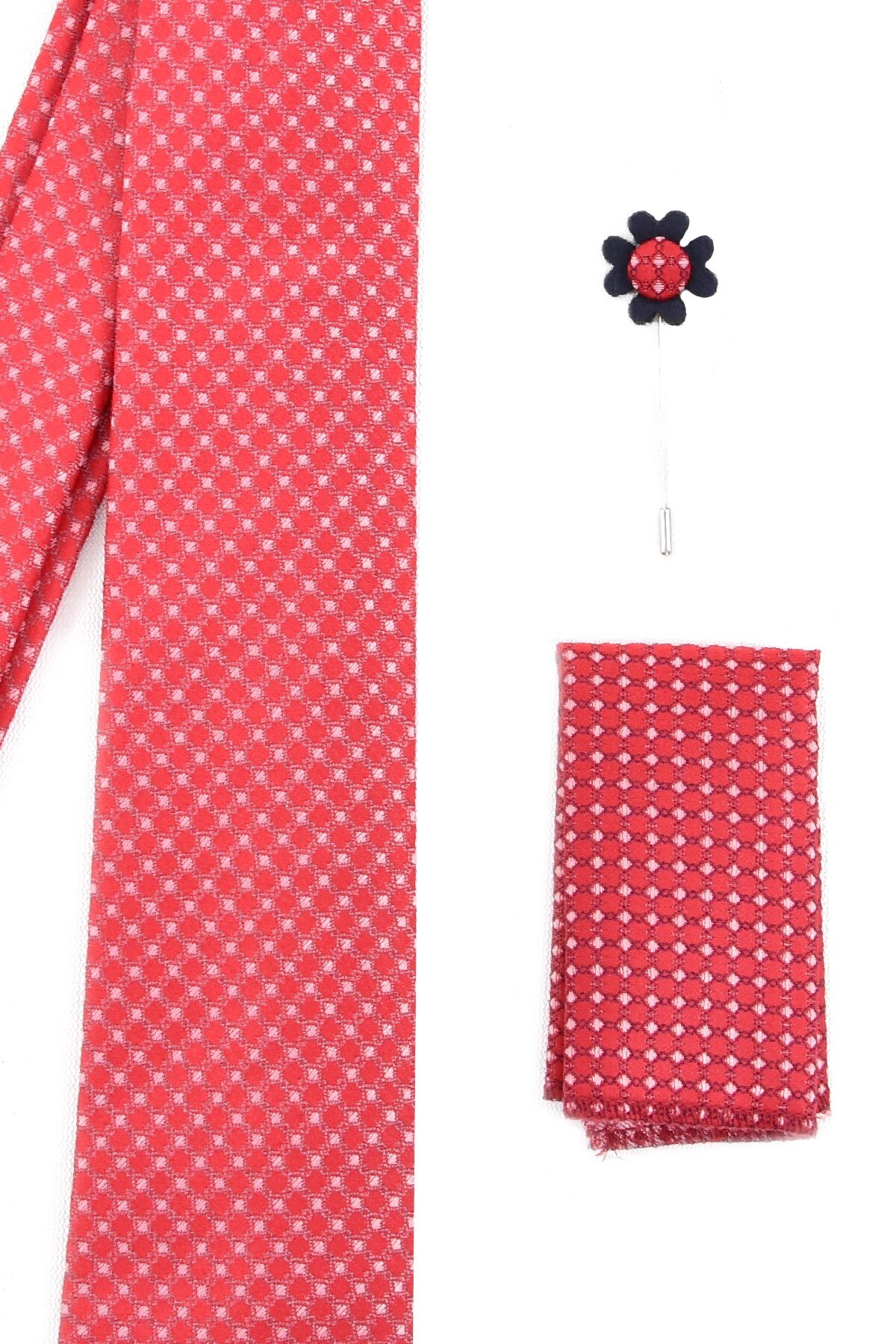 Male Pattern Red Tie – Grandado