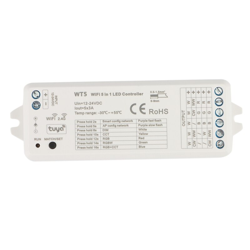 Controlador LED 5 en 1, regulador de intensidad CC... – Grandado