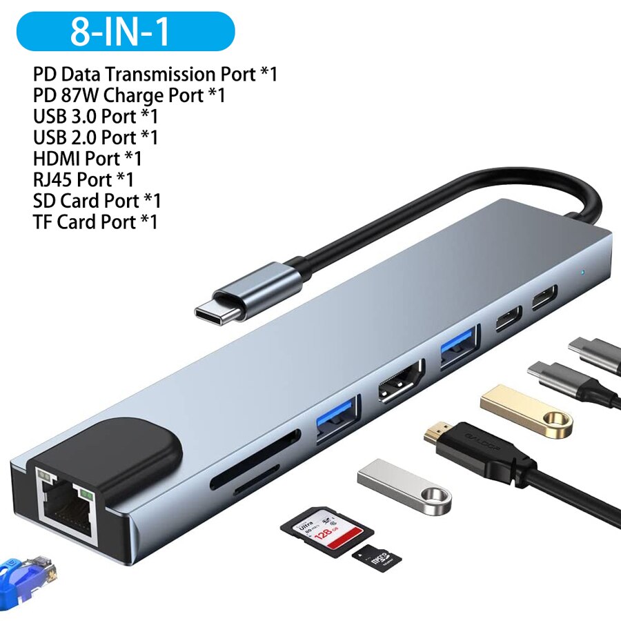 Usb C Hub Naar Hdmi 4K Thunderbolt 3 Dock Station ... – Vicedeal