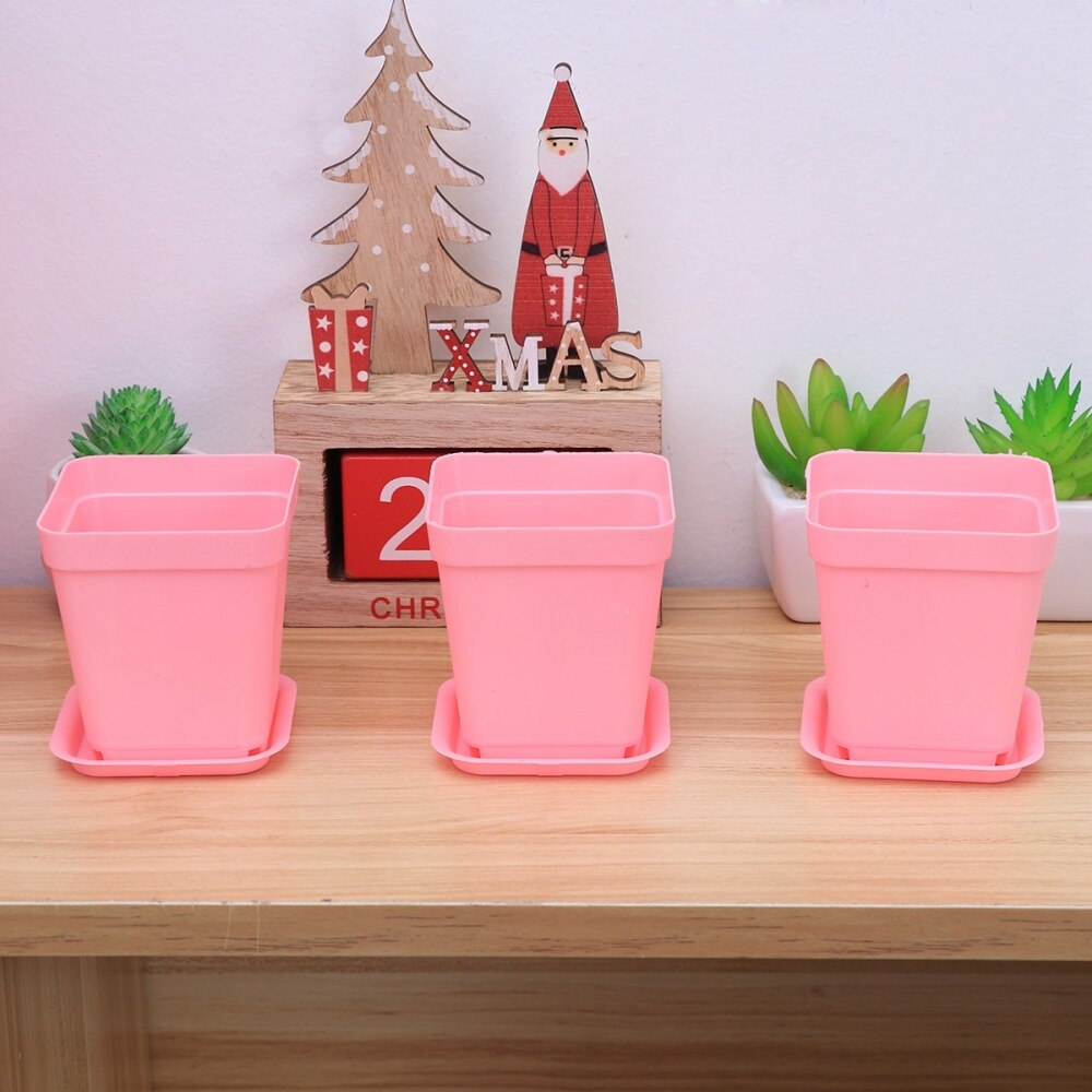 6pcs Thicken Flower Pots Square Planters Pot Trays... – Grandado