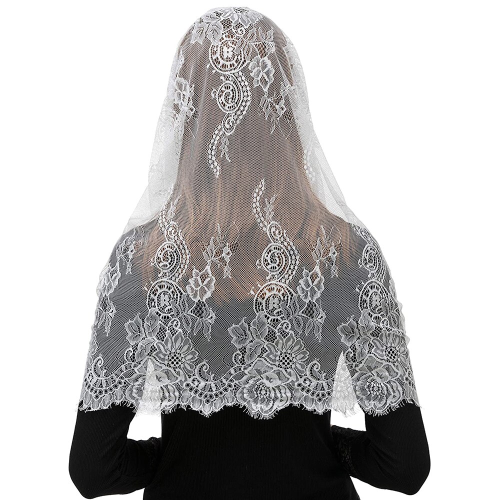 Women Vintage Infinity Scarf Lady Mantilla Lace Ca... – Vicedeal
