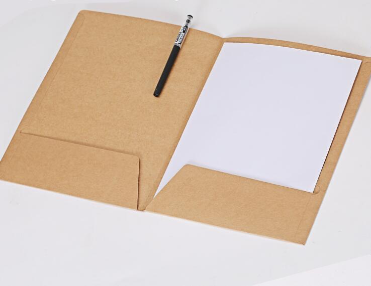 A4 File Folder White Black Kraft Paper 250gsm 5pcs – Vicedeal