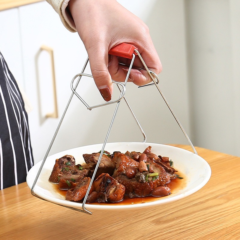 Stainless Steel Pot Pan Gripper Clip Red Handle Ta... – Vicedeal