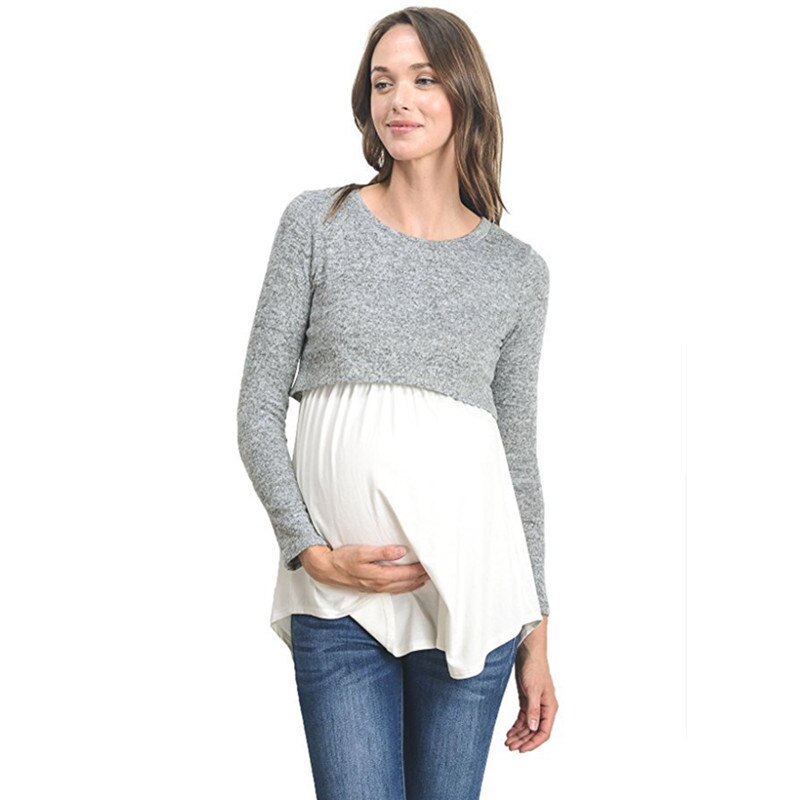 Breast Feeding Maternity Tops Split Joint Nursing ... – Grandado