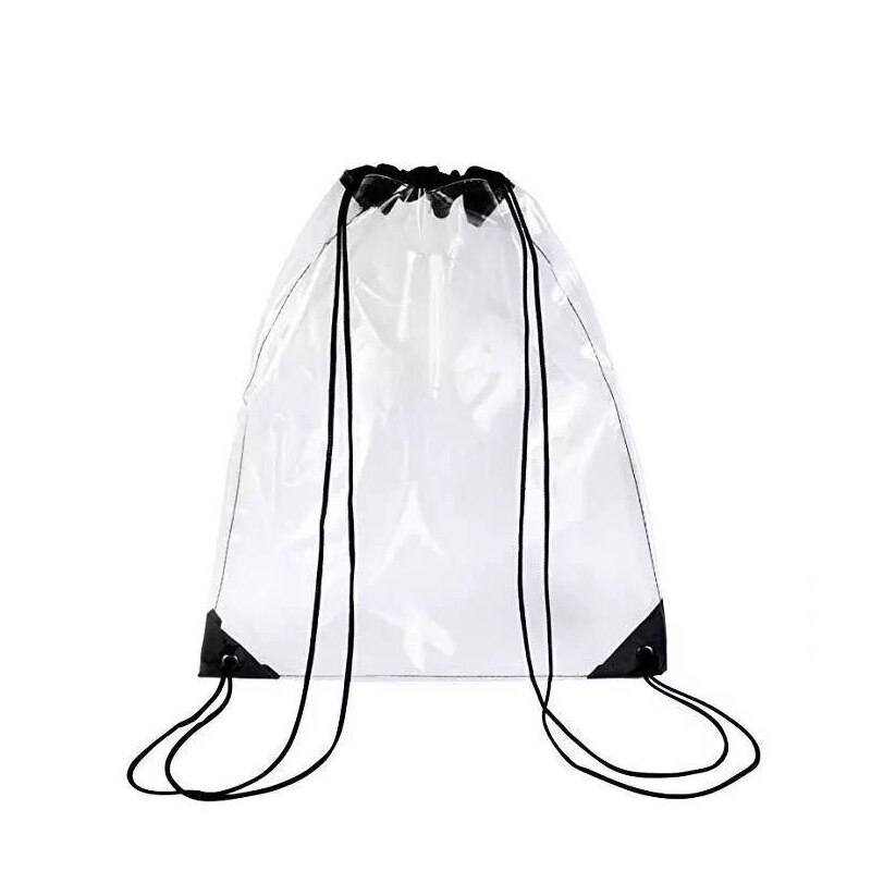 Transparent PVC Drawstring Waterproof Stadium Bag ... – Grandado
