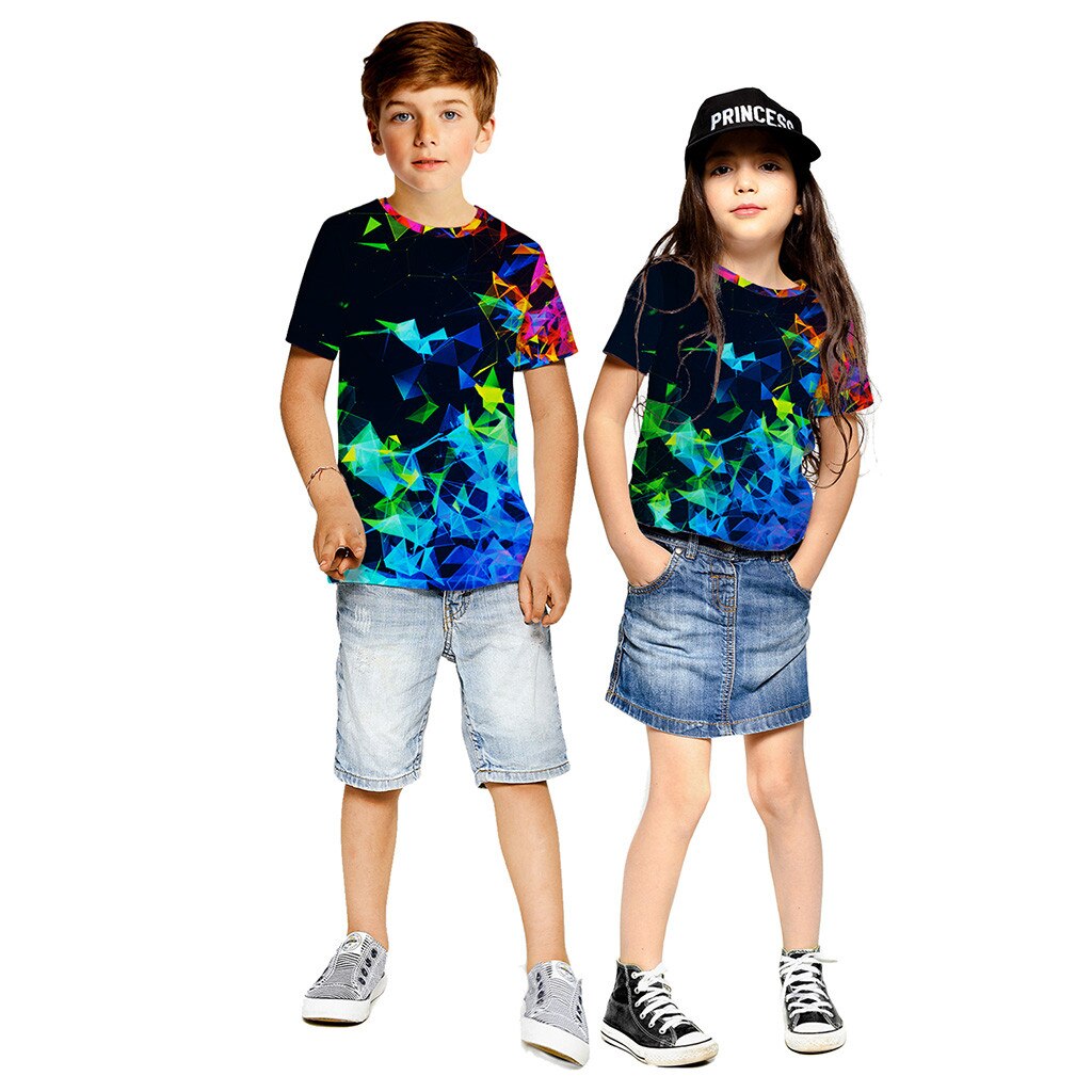 Teen Kids Girl Boys Short Sleeve 3D Print Cartoon ... – Grandado