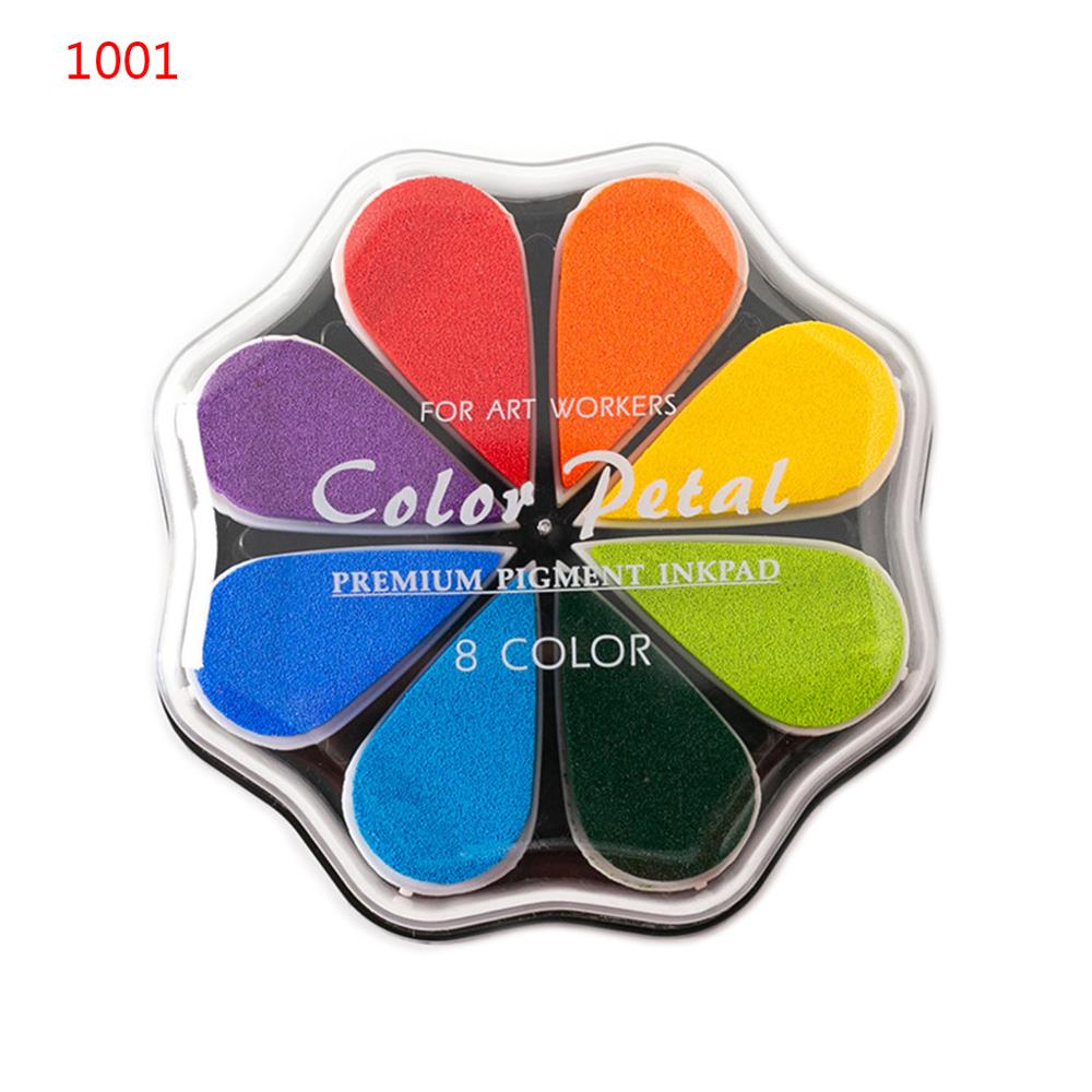 Cute 8 Colors Water Petal Ink Pad Stamp DIY Finger... – Vicedeal
