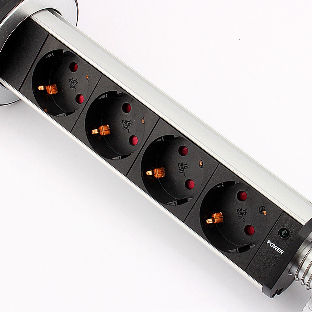 EU Plug 3/4 Power Pull Up Desktop Sockets With 2xU... – Vicedeal