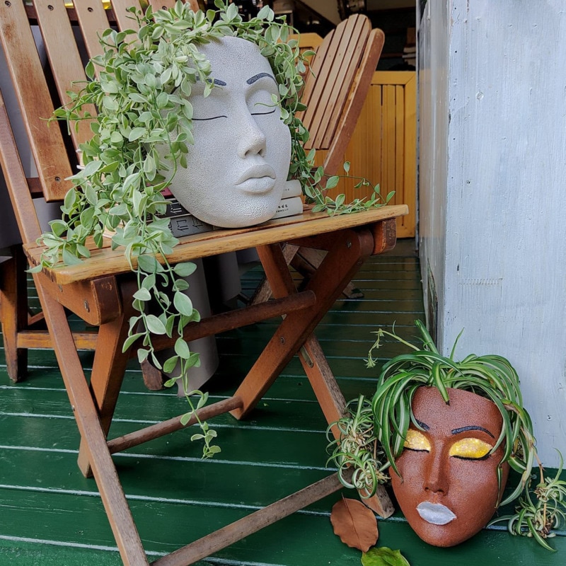 Garden Hanging Flower Pot Human Face Flower Pot Re... – Vicedeal
