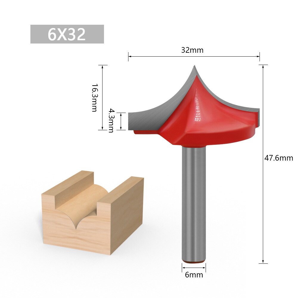 6mm Shank Router Bit CNC Tools Solid Carbide Round... – Grandado