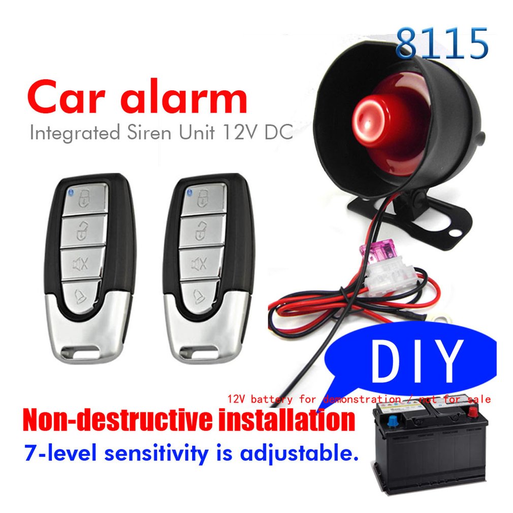 M810-8115 12V Car Alarm System One Way Vehicle Bur... – Vicedeal