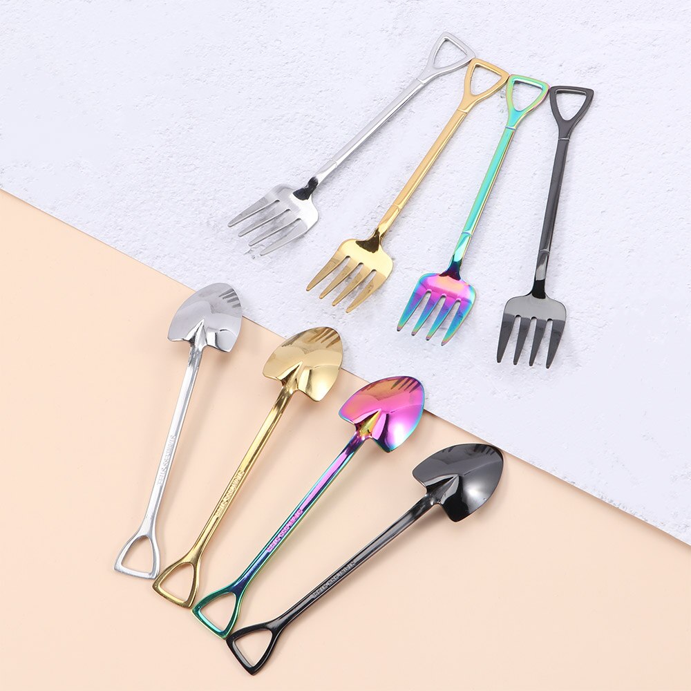 Keuken Rvs Dessert Schop Lepel En Vork Picknick Tr... – Vicedeal