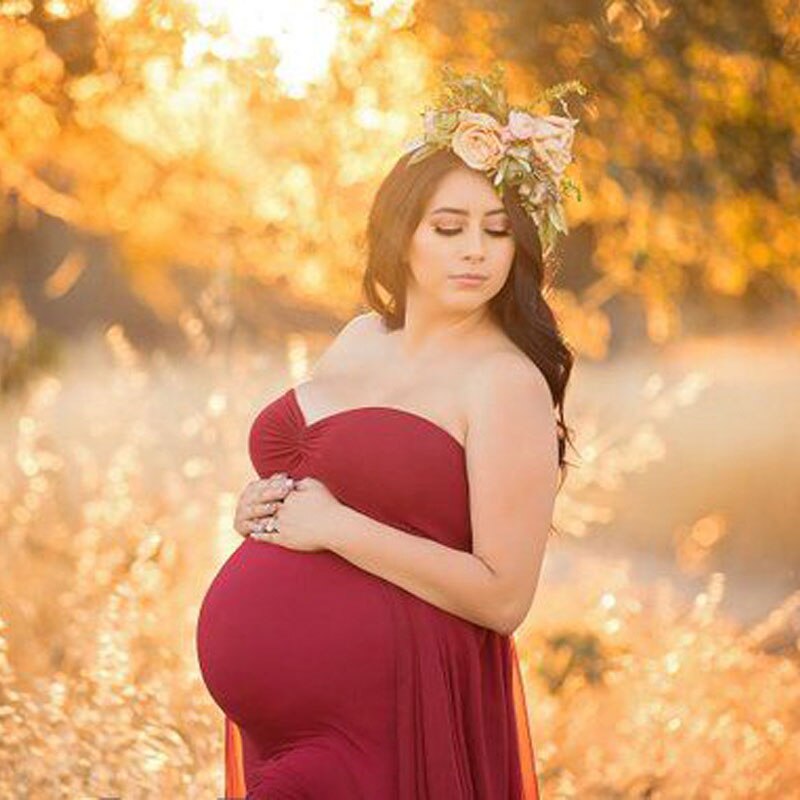 Shoulderless Maternity Dresses For Photo Shoot Mat... – Grandado