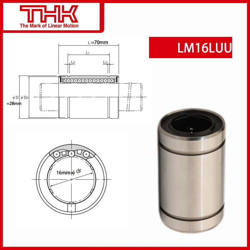 Original THK linear bushing LM LM16LUU linear bear... – Grandado