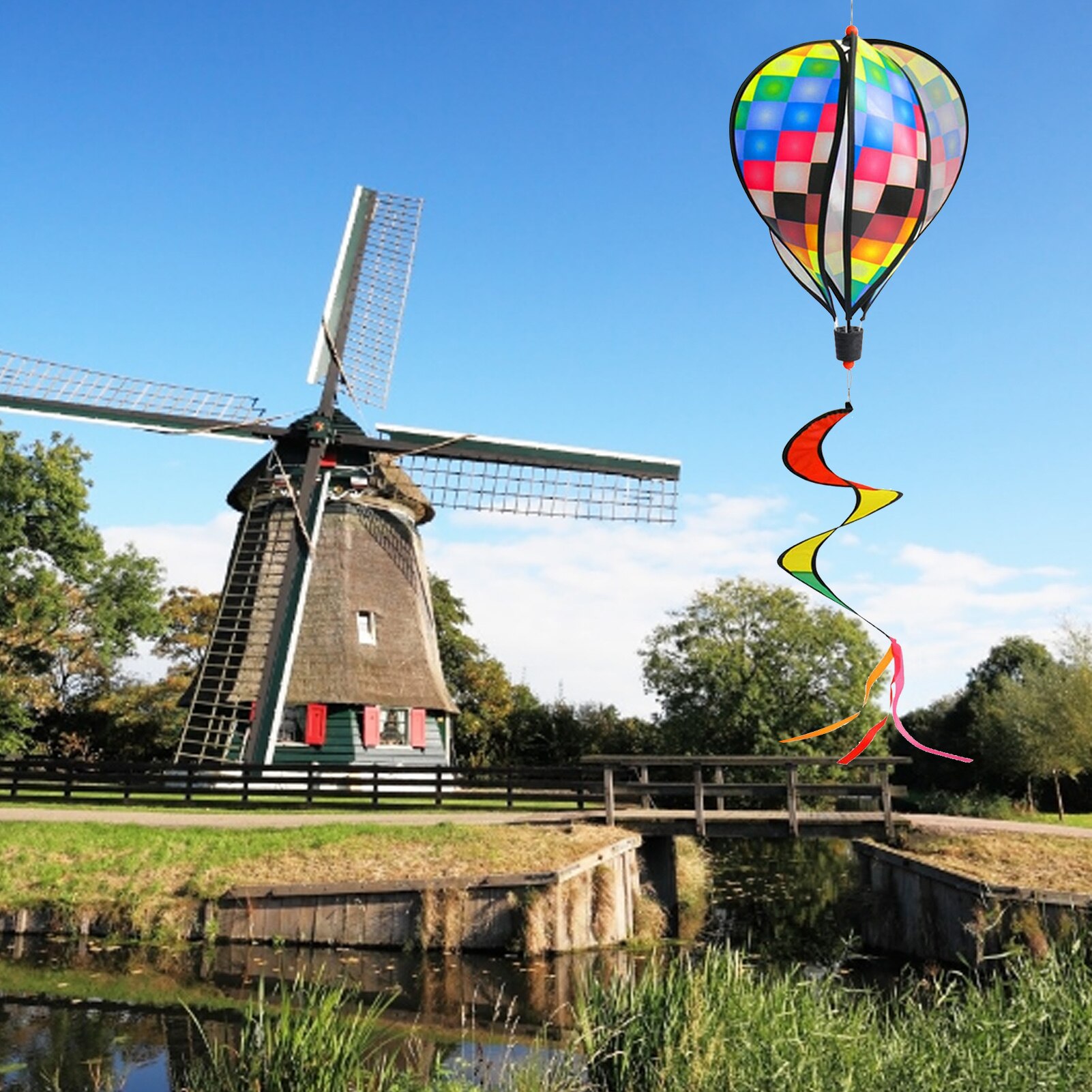Kleur Windzak Gestreepte Air Ballon Wind Spinner Y... – Grandado