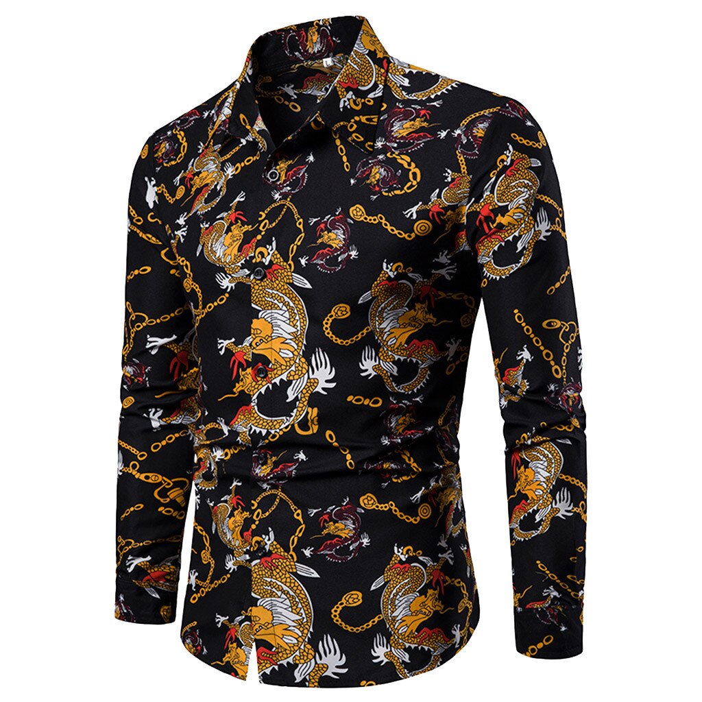 Feitong Spring Summer Casual Long Sleeved Shirt Bl... – Grandado