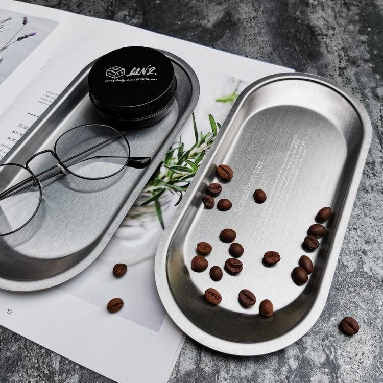 Stainless Steel Black Tea Tray Plate Dessert Cake ... – Vicedeal