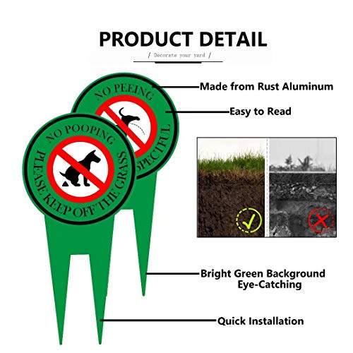 Double Sided No Pooping Dog Sign No Peeing Dog Sig... – Vicedeal