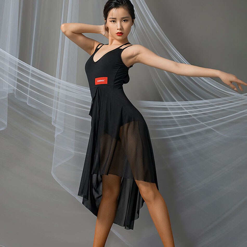 Latin Dance Dress Women Bare Back V Neck Latin Dan... – Vicedeal