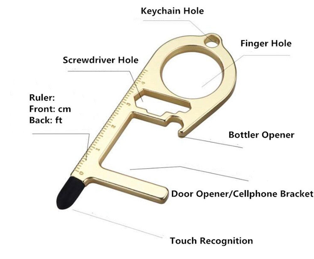 Touch Gratis Edc Handheld Schoon Sleutel Deur Open... – Vicedeal