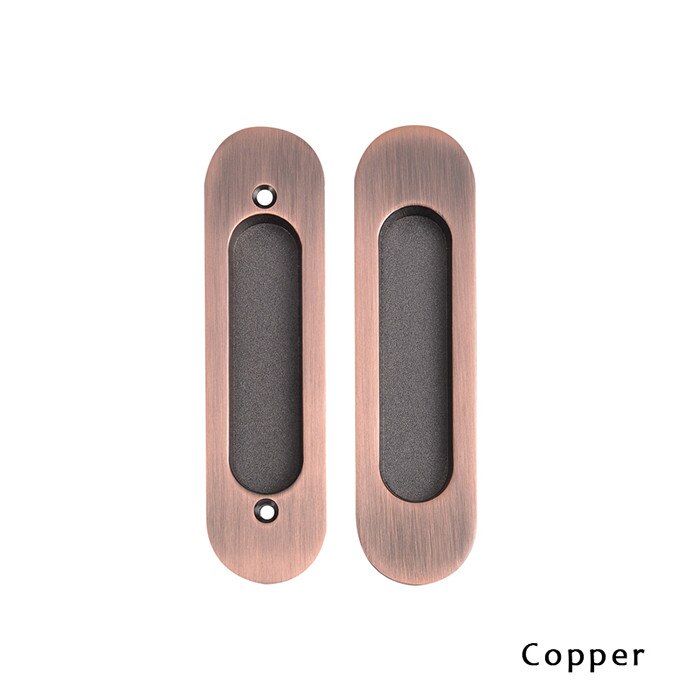 Sliding door embedded handle zinc alloy bronze rec... – Grandado