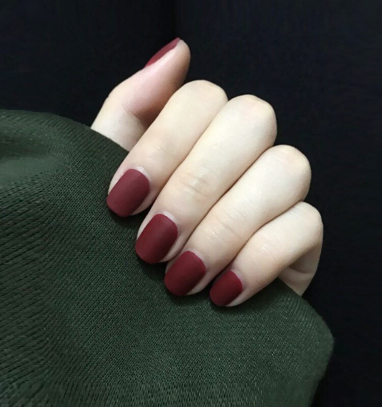 24pcs Short Oval Solid Color False Nails 12 Colors... – Grandado