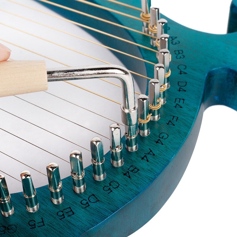 Lyre harpe, 16 cordes acajou corps Instrument à co... – Grandado