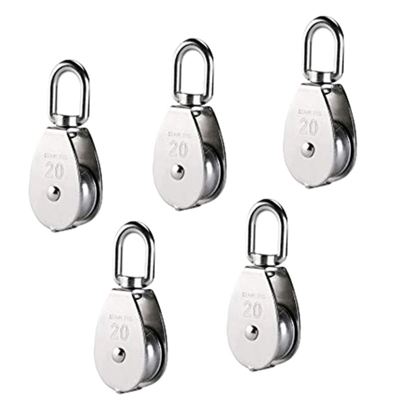 5 st m20 enkel remskiva block 304 rostfritt stål ... – Vicedeal