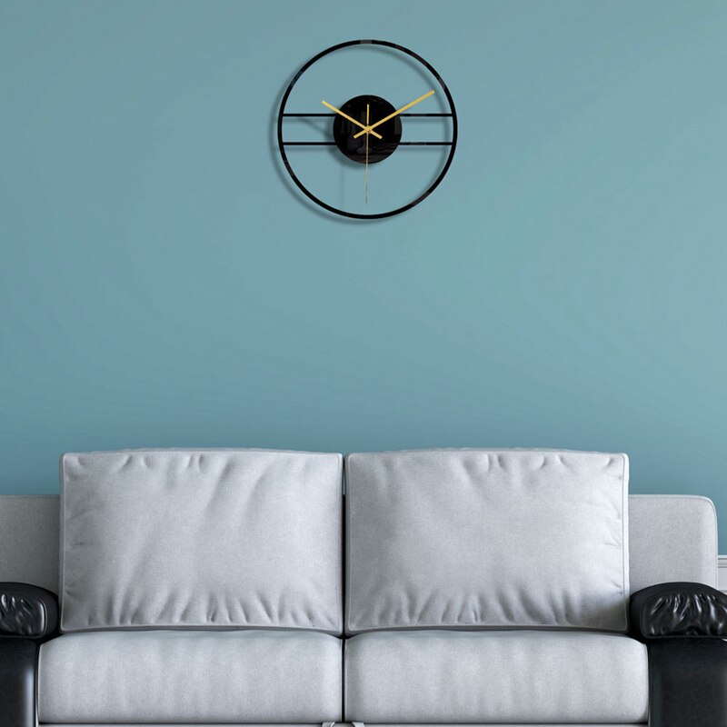 3D Wall Clock Modern Black Acrylic Mirror Wall Clo... – Grandado