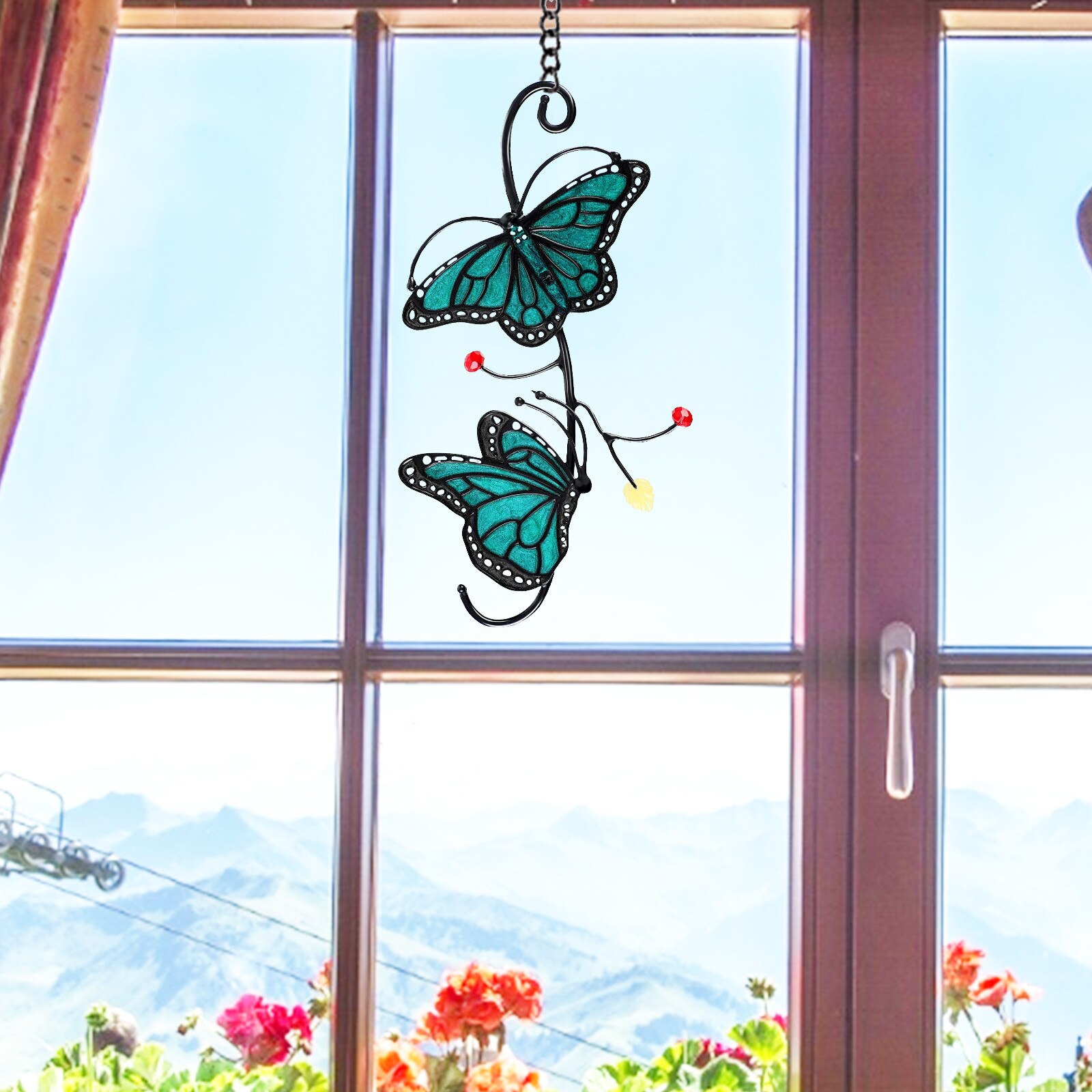Mini Stained Butterfly Glass Window Hangings Acryl... – Grandado