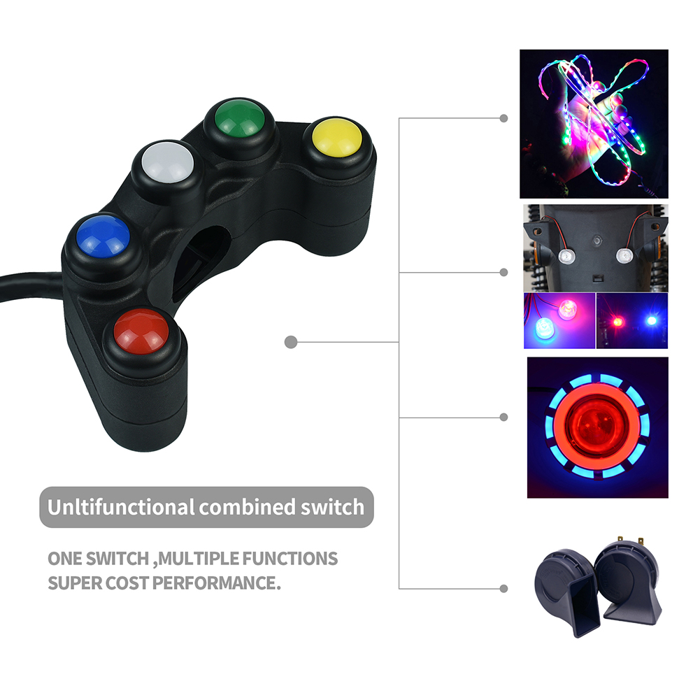 Universal 5-button Array Motorcycle Switch Modifie... – Grandado