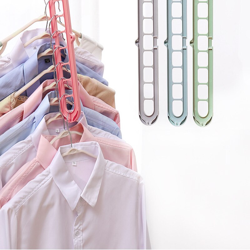 Multifuncional guarda-roupa de nove buracos cabide... – Vicedeal