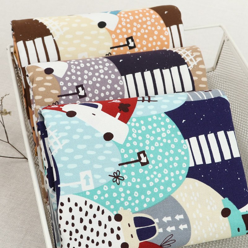 45cm * 110cm / Piece, Cartoon Hill Cotton Hemp Pri... – Vicedeal