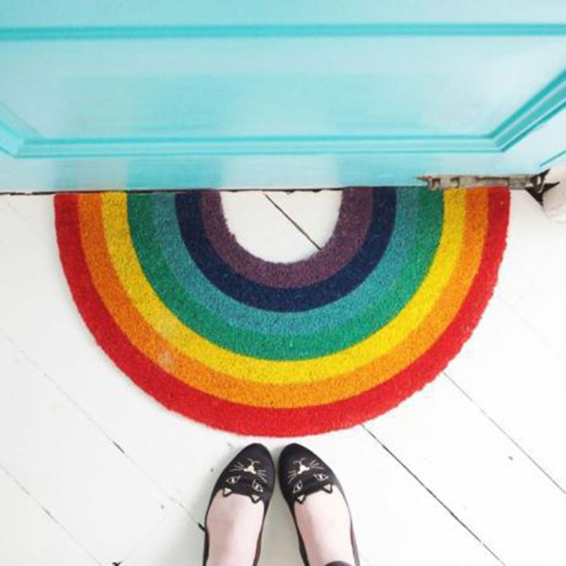 Household Rainbow Area Rug Colorful Floor Mat Door... – Vicedeal