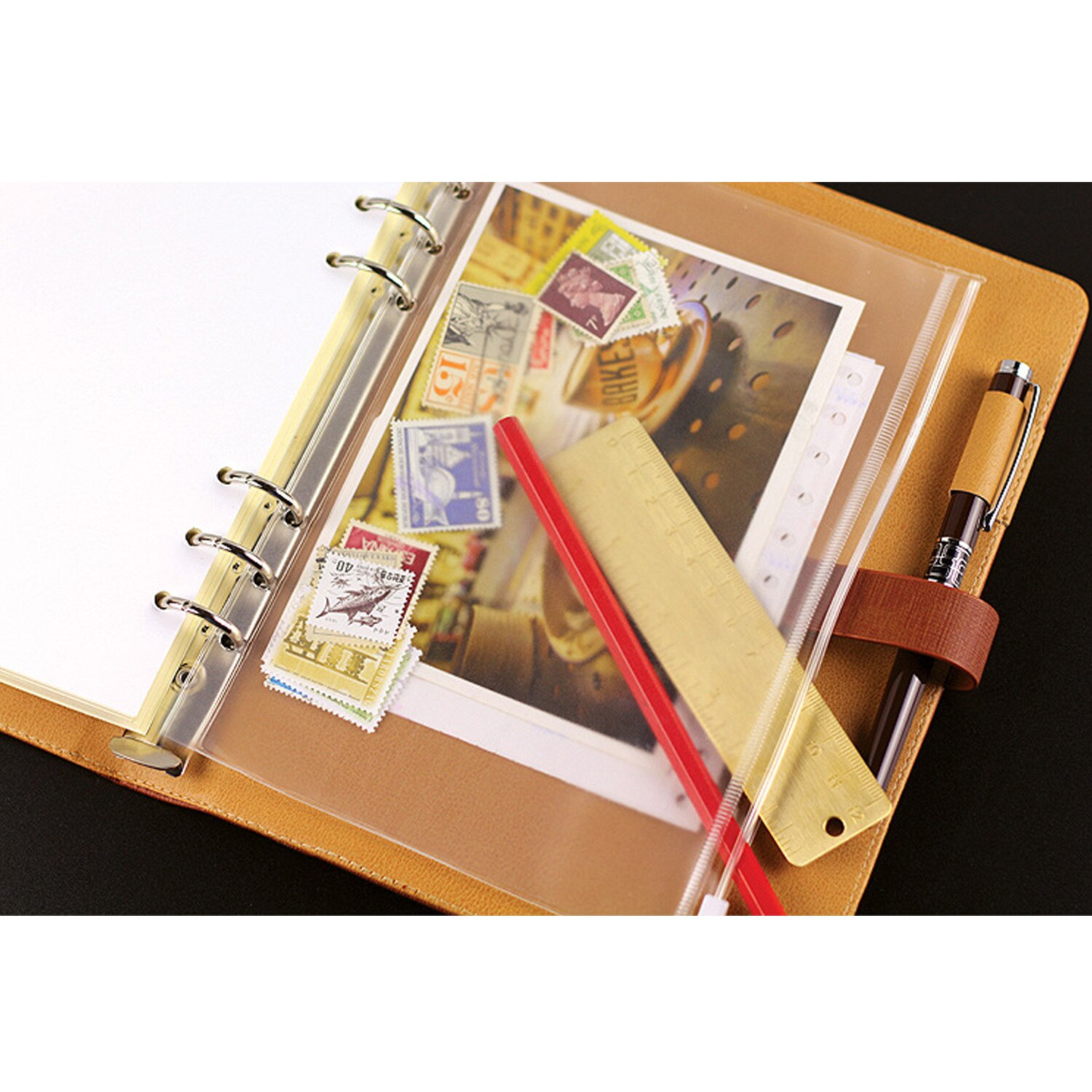 5pcs A5/A6 Clear PVC Zipper Binder Pockets 6 Hole ... – Vicedeal