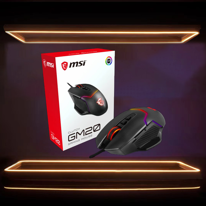 Ergonomic Wired Gaming Mouse Msi Clutch Gm20 Gamin Vicedeal