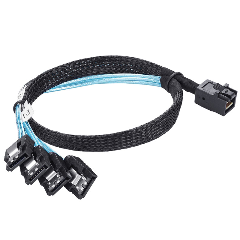 HD Mini SAS 12G SFF-8643 To 4 SATA Cable Adapter I... – Grandado