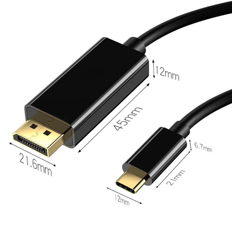 Usb c til displayport kabel (4k @ 60hz), usb 3.1 ... – Grandado