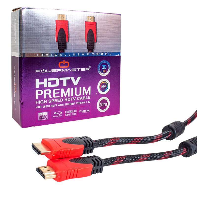 HDMI CABLE 20 METERS BRAIDED BOXED POWERMASTER (1.... – Grandado