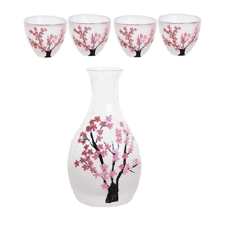 Botella de Sake Sakura japonesa, juego de copas de... – Grandado
