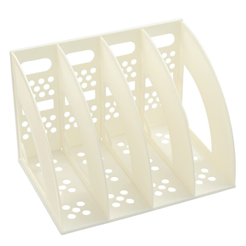 3/4 Sections Document Rack Plastic Bookshelf Book ... – Vicedeal