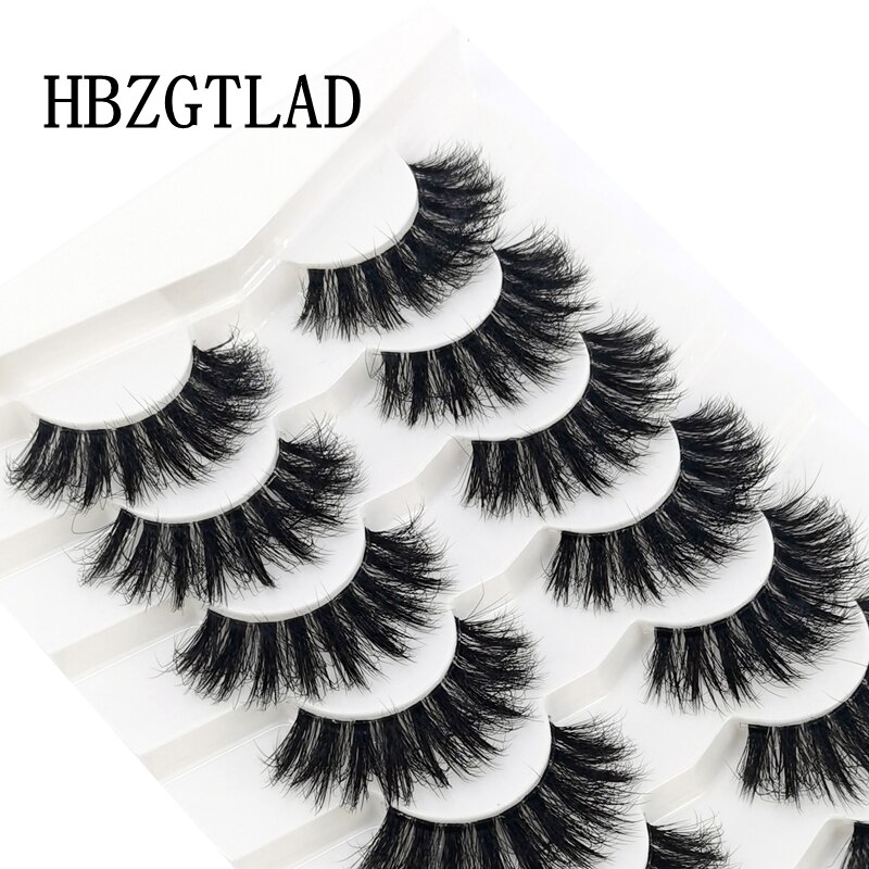 7 Pairs Mink Eyelashes Clear Band Eye Lashes Criss... – Grandado