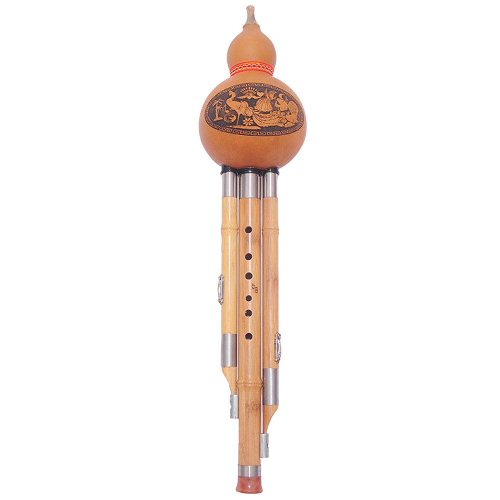 Chinese Handmade Hulusi Brown Bamboo Gourd Cucurbi... – Vicedeal