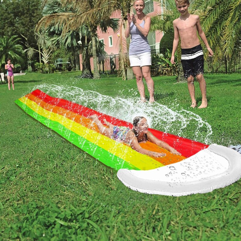 Kid Lawn WaterSlides Rainbow Slip Slide Summer Wat... – Grandado