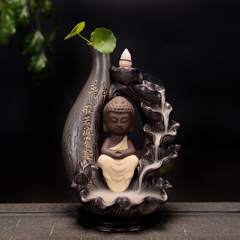 Big Size Zen Buddha Waterfall Backflow Incense Bur... – Grandado