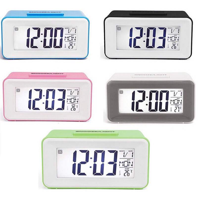 Desk Digital Clock Sound Control Backlight 12/24 H... – Grandado